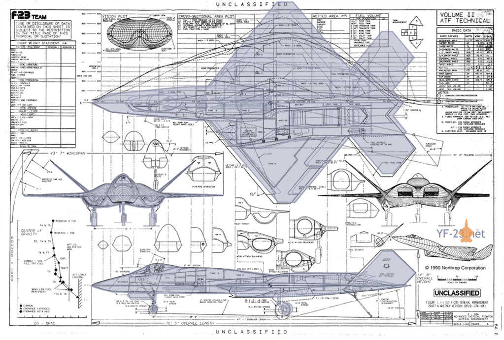F-23A dwg comparison 1023 | Hush-Kit